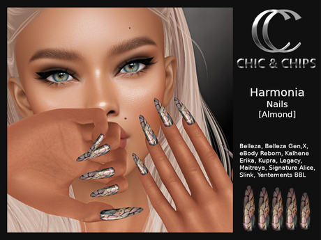 Second Life Marketplace - *C&C* Nails Harmonia [Almond]